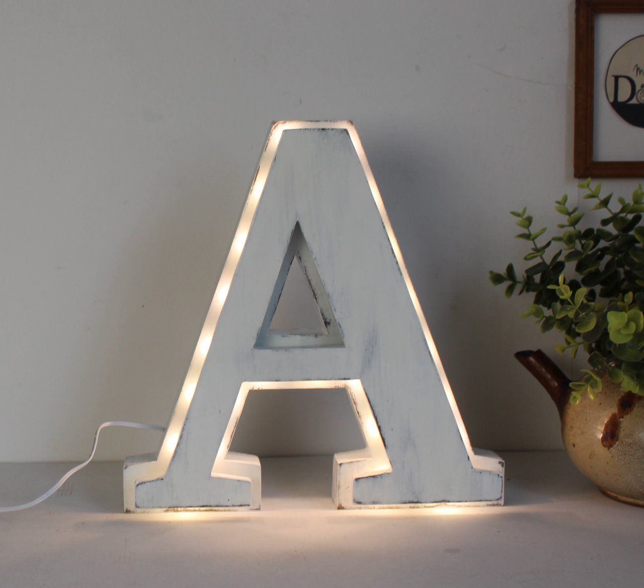 Lettre lumineuse à poser "A" ( Couleurs personnalisables) - Mylittledecor